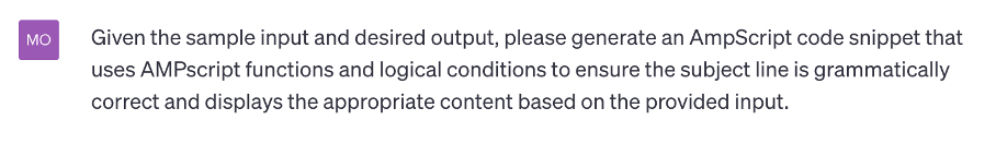 How to prompt ChatGPT for AmpScript - The Smart SFMC Marketer